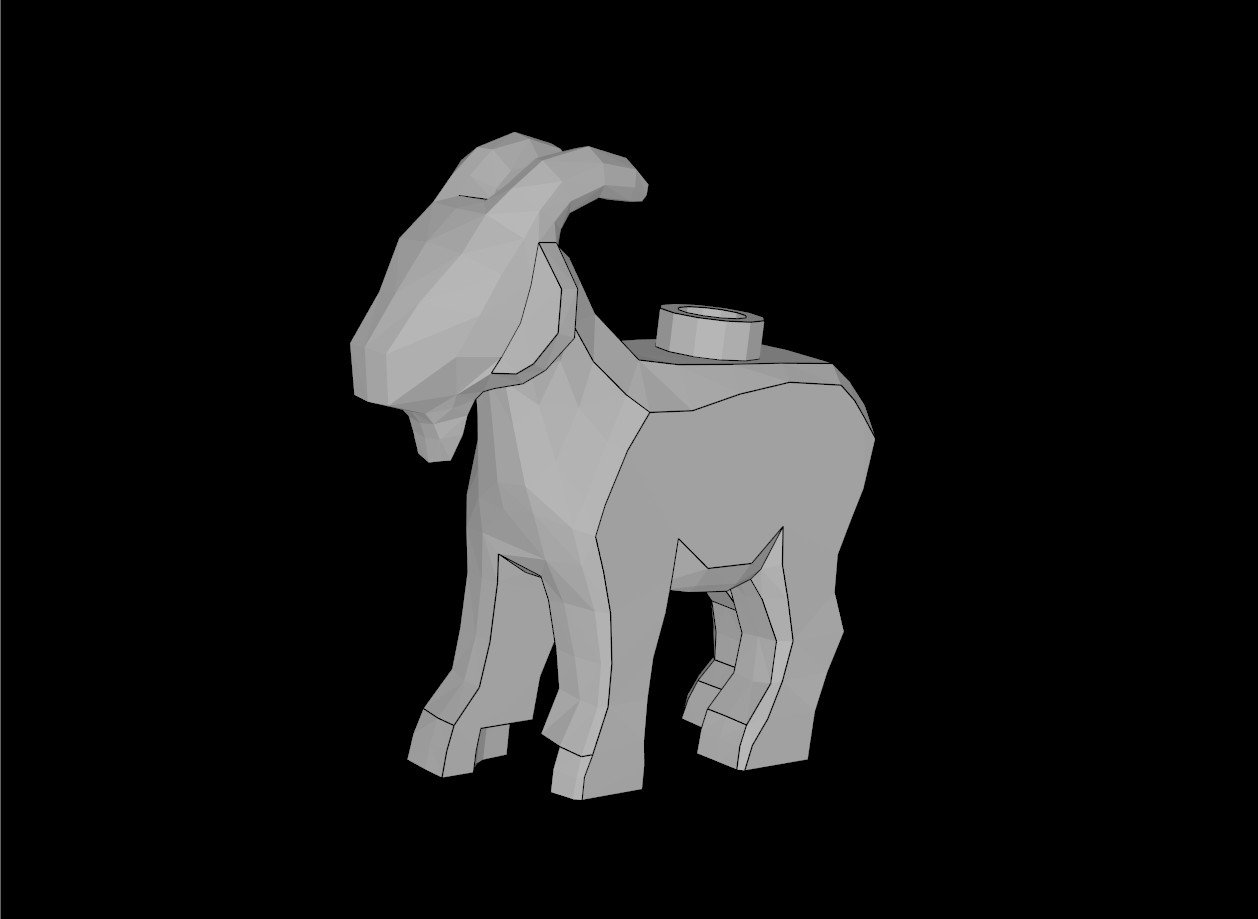 Lego Compatible (95341.dat) Animal Goat by thall72 | Download free STL ...