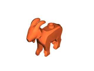 Lego Compatible (95341.dat) Animal Goat by thall72 | Download free STL ...