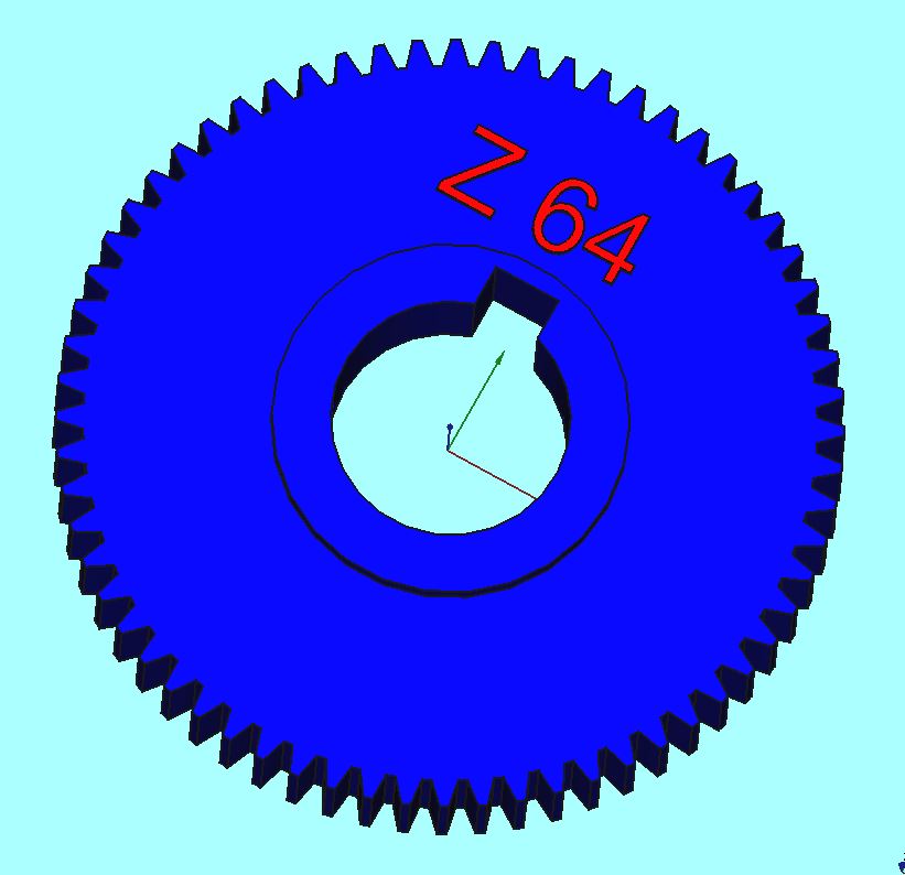 Zahnrad gear Z 64 Bernardo P600G by blechbude | Download free STL model ...