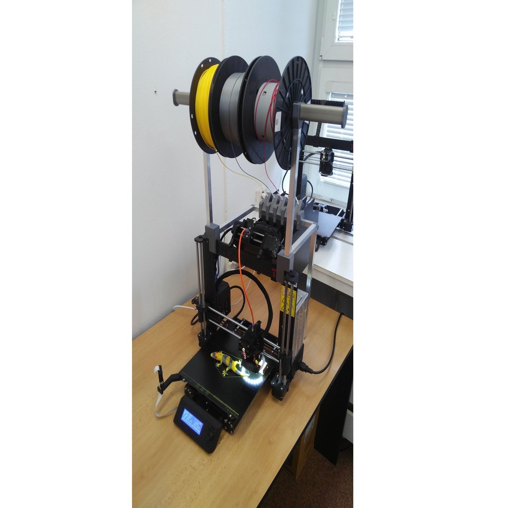 Prusa i3 MK3 MMU2 filament holder and buffer (top load) by Jakub Geyer ...