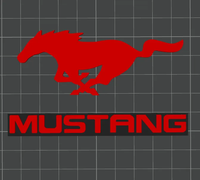 LOGO MUSTANG by GABRIEL_3D | Download free STL model | Printables.com