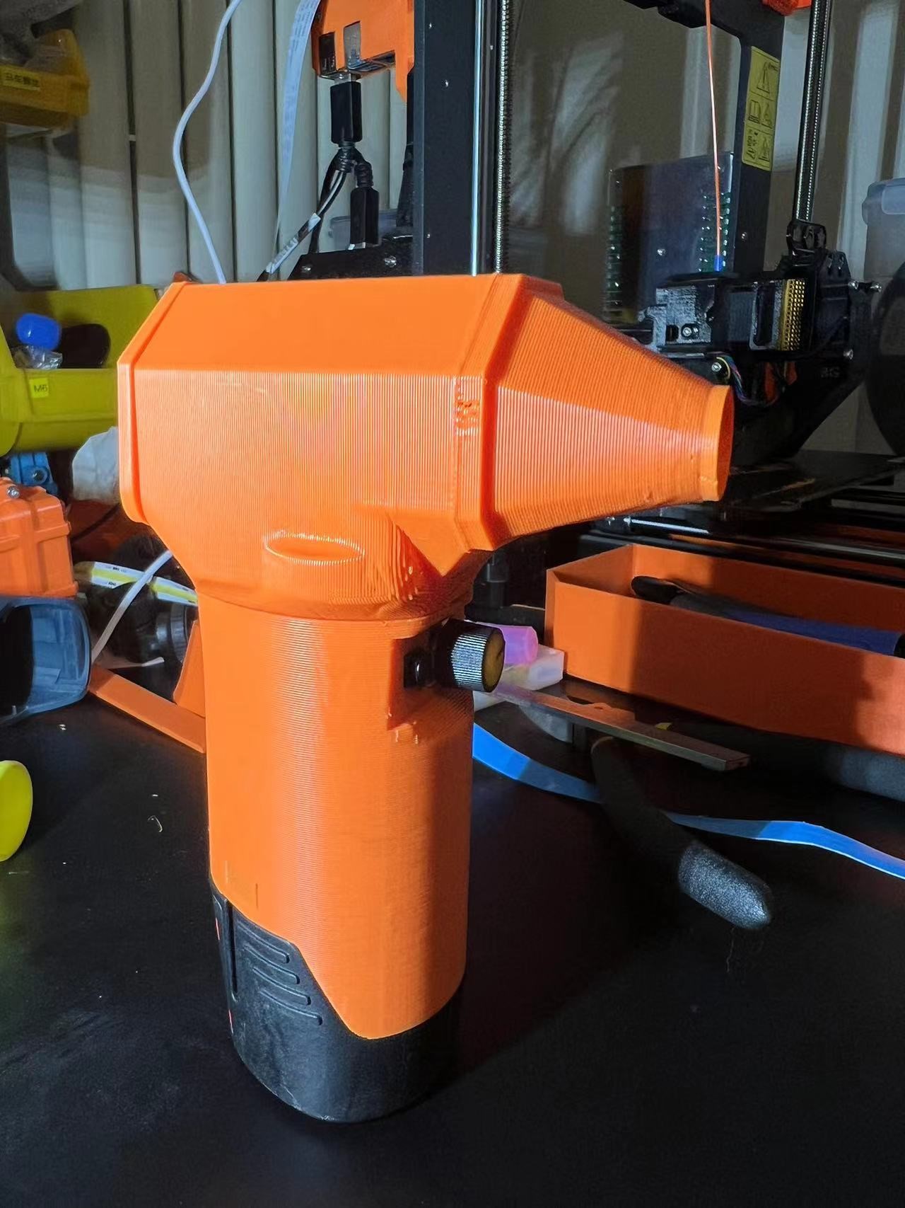 Turbo jet fan Bosch battery version by Tim H | Download free STL model ...