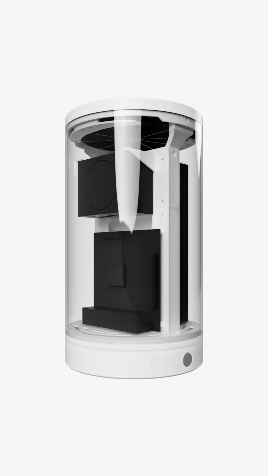 ESS1 - 3d printed cylindrical Mini ITX case by ESSENTIALdsgn | Download ...