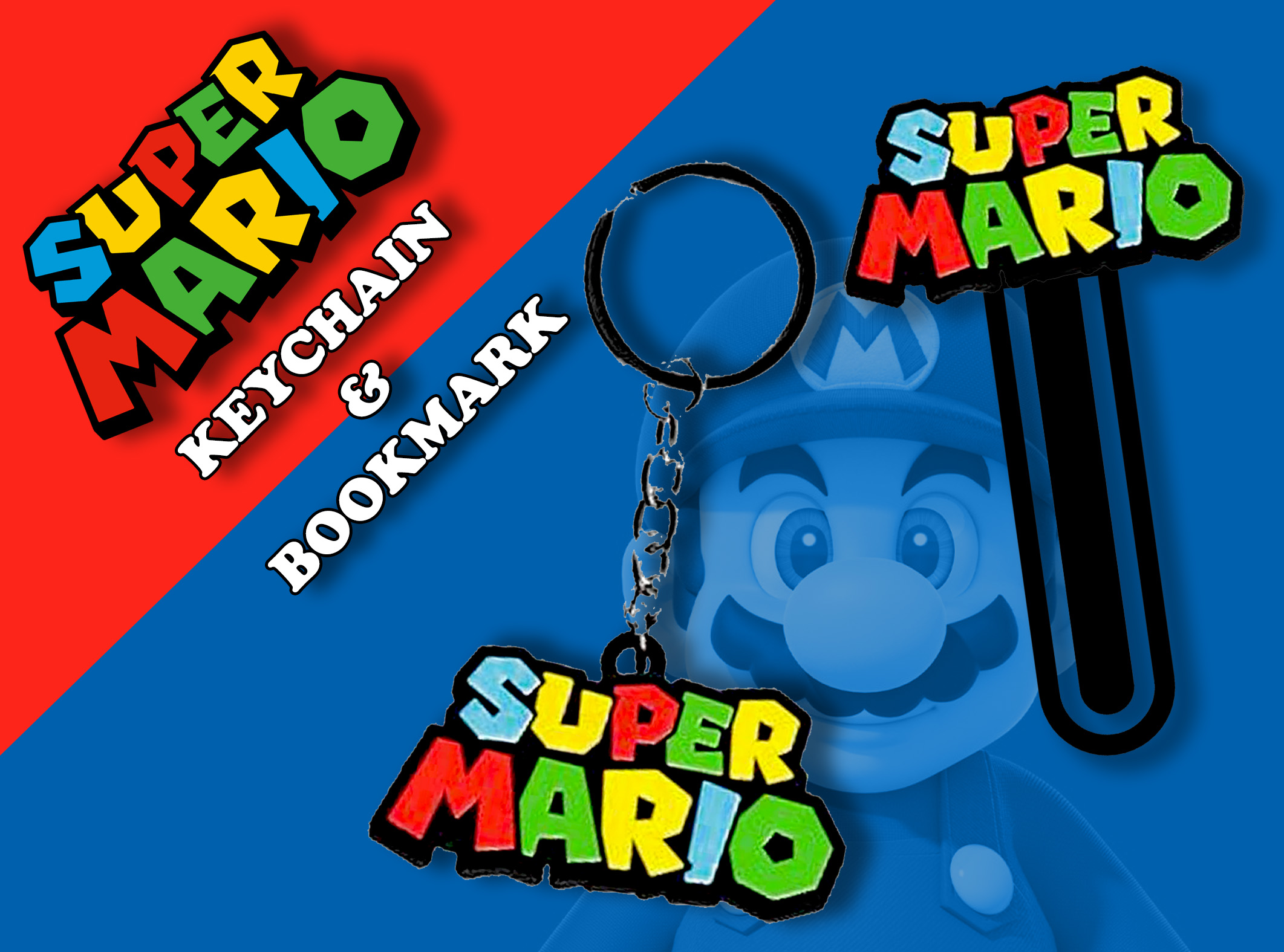 SUPER MARIO - Keychain & Bookmark by Info Sakkez | Download free STL ...