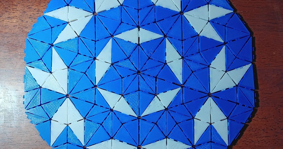 Penrose tiling based on flippable triangles with hidden tabs by Paul ...