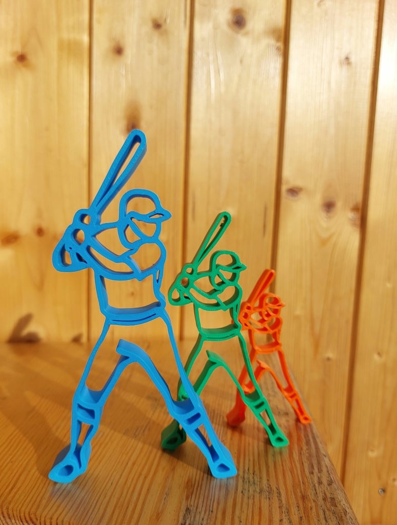 Minimalist Baseball batsman figure by kutnohormac | Download free STL ...