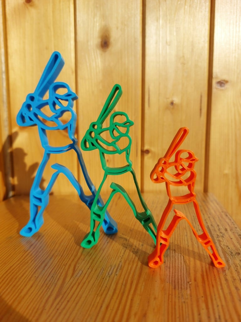 Minimalist Baseball batsman figure by kutnohormac | Download free STL ...