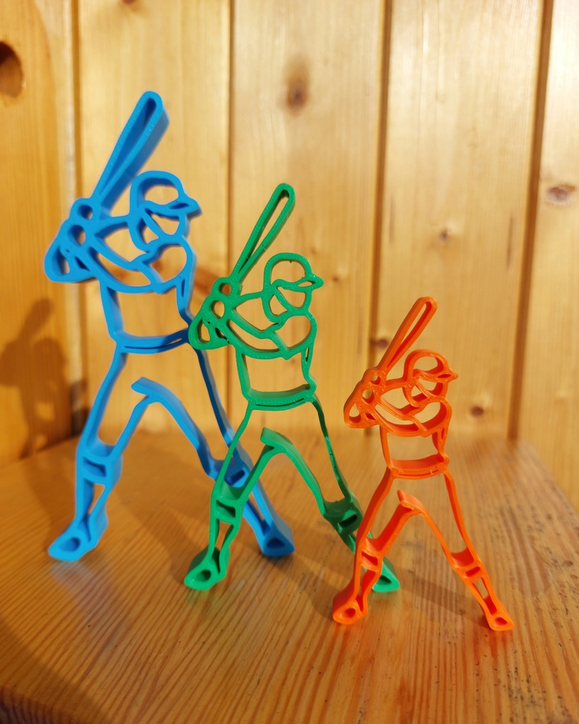 Minimalist Baseball batsman figure by kutnohormac | Download free STL ...