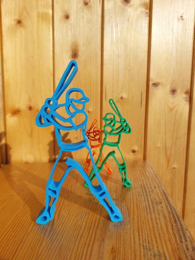 Minimalist Baseball batsman figure by kutnohormac | Download free STL ...