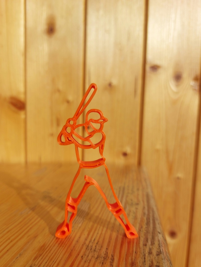 Minimalist Baseball batsman figure by kutnohormac | Download free STL ...