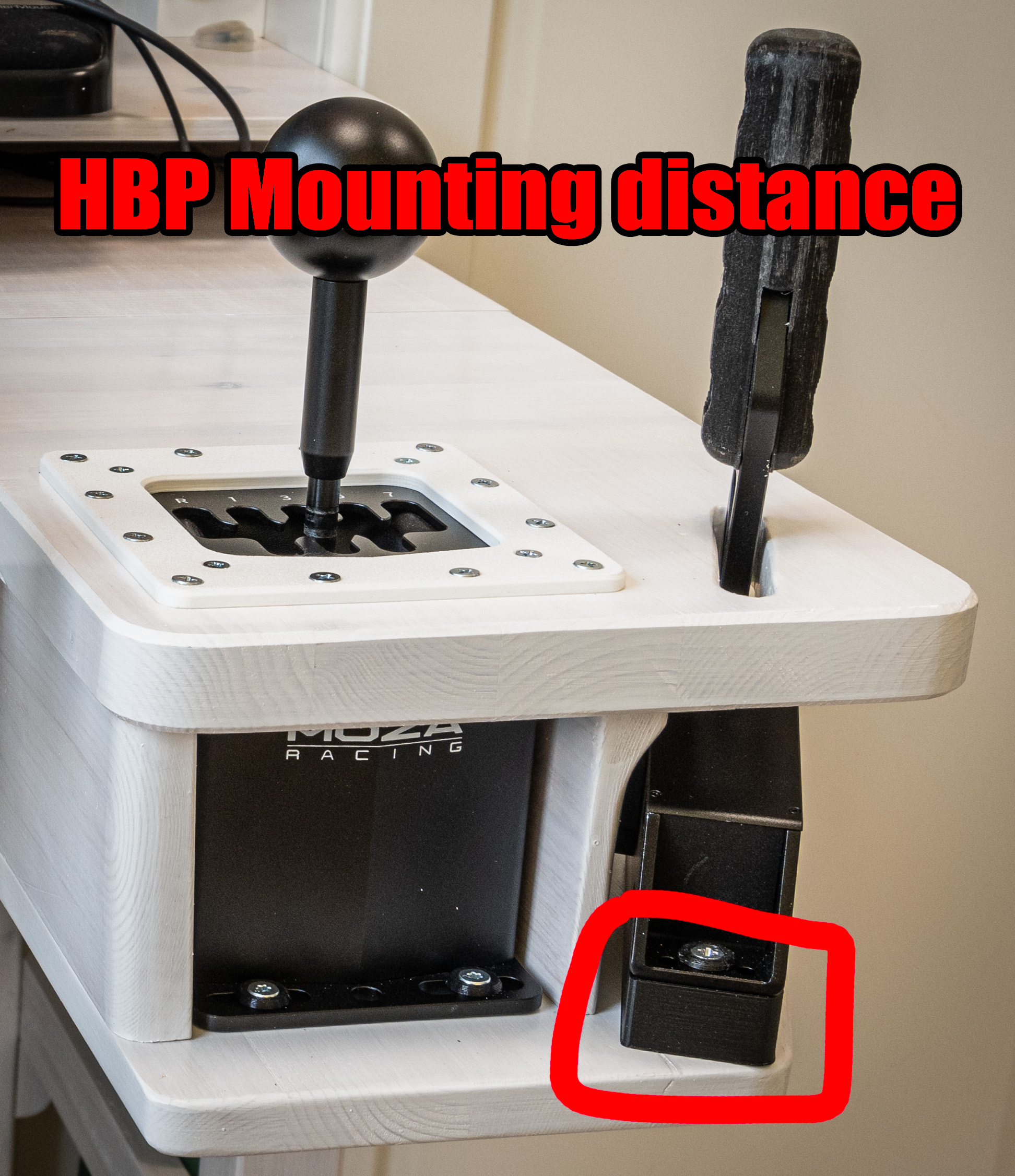 MOZA HBP Handbrake mount spacer by Bent Derailleur | Download free STL model | Printables.com