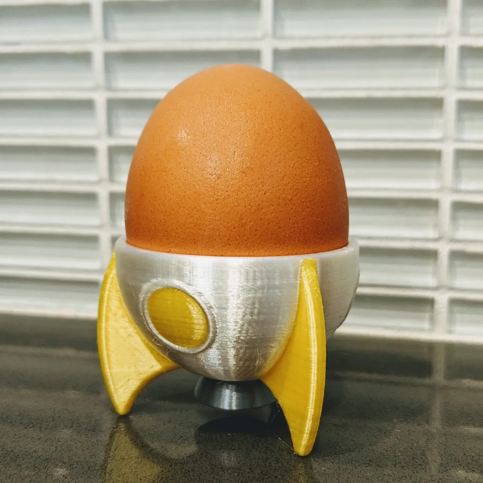 Egg Cup Rocket Ship (Multi-Material) by Justin | Download free STL ...