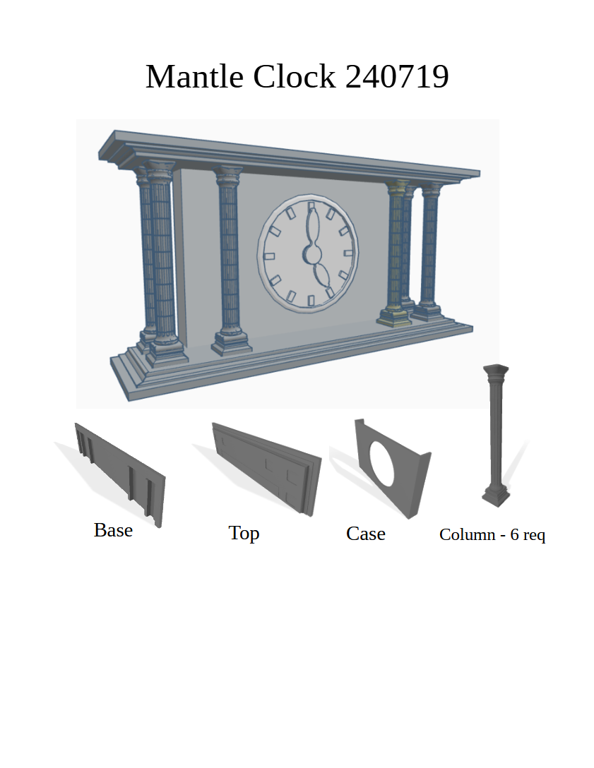 Mantle Clock by PaPa Dad | Download free STL model | Printables.com