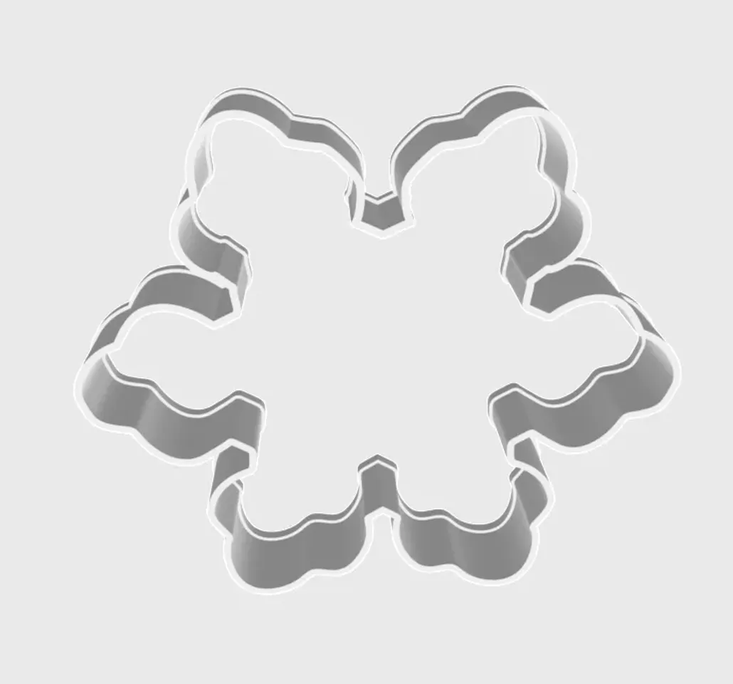 Snowflake cookie cutter by rookie07 | Download free STL model ...