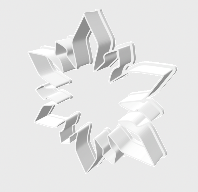 Snowflake cookie cutter by rookie07 | Download free STL model ...