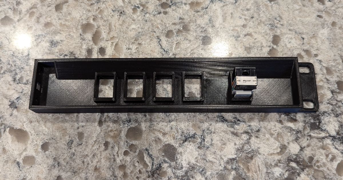 UCG-Ultra rack mount with keystone mounts by Foden | Download free STL ...