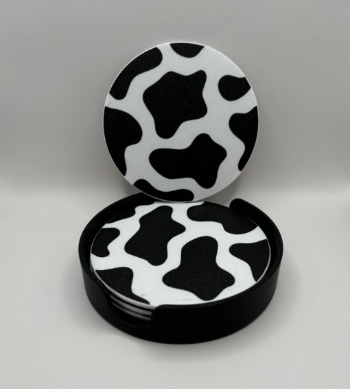 Cow Pattern Coaster Set by 3D Ideation | Download free STL model ...