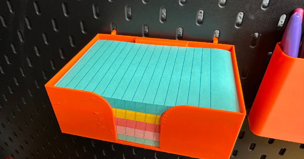 4x6 inch Post-It Note Bin Skadis by Synergyx26 | Download free STL ...