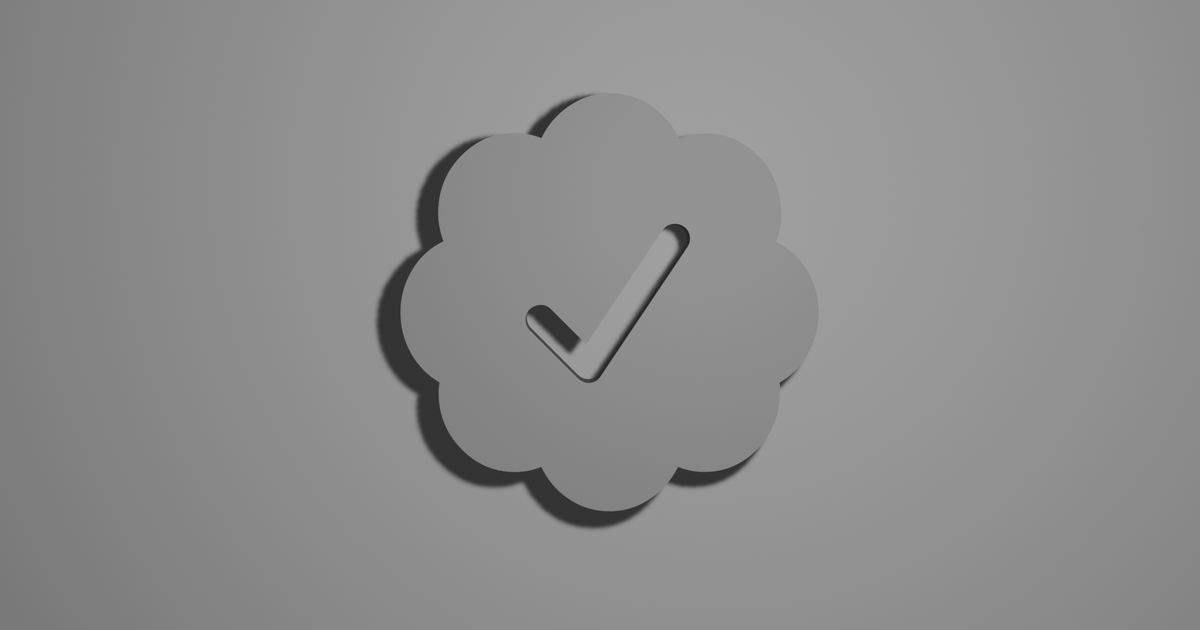 Twitter Verified Badge logo by tubi | Download free STL model ...