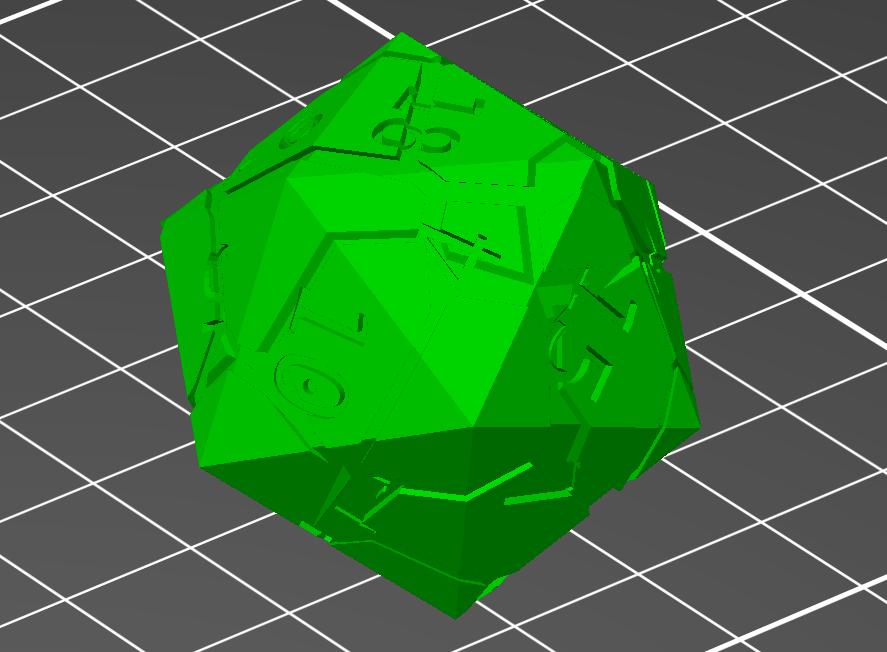 Cracked D&D dice set (D4, D6, D8, D10, D12, D20) fixed and optimized ...