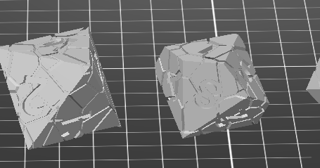Cracked D&D dice set (D4, D6, D8, D10, D12, D20) fixed and optimized ...