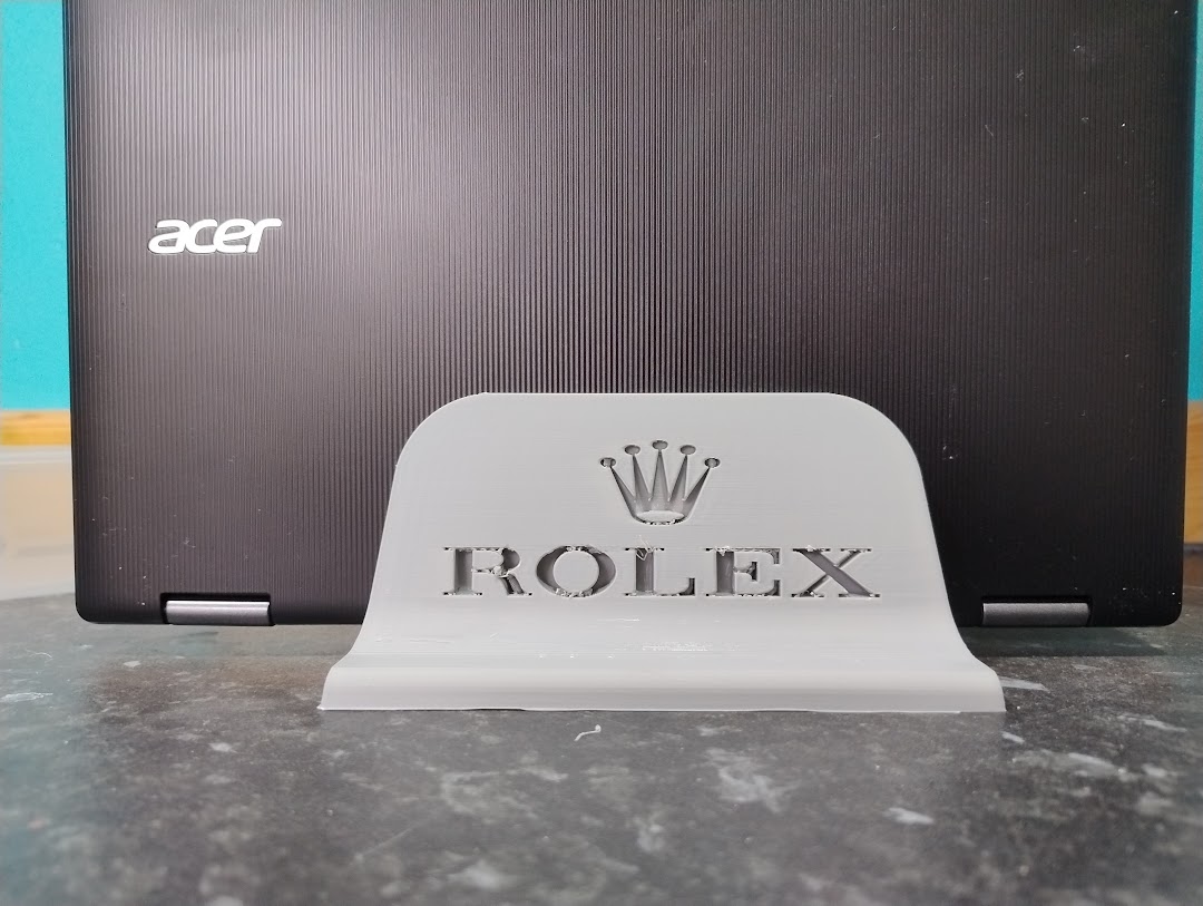 Rolex Logo Laptop stand by MrSausageBoy | Download free STL model ...