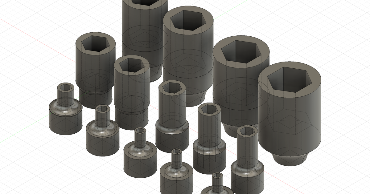 14 Piece Metric Socket Set by Andrew Armstrong | Download free STL ...