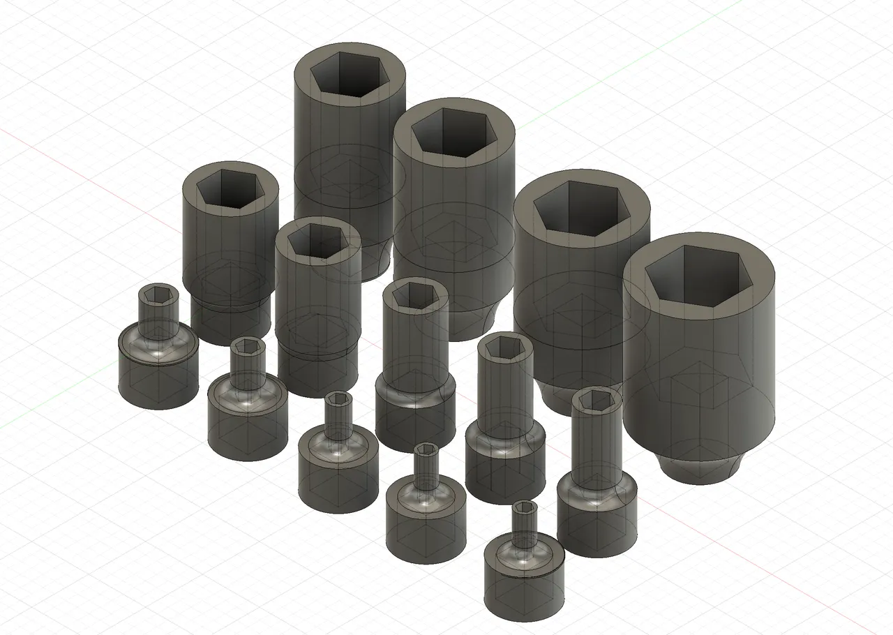 14 Piece Metric Socket Set by Andrew Armstrong | Download free STL ...