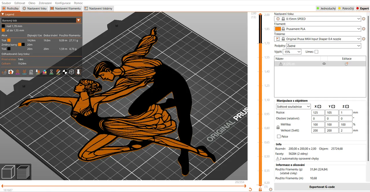 Stencil, wall art: Dancers by Nina Máčová | Download free STL model ...