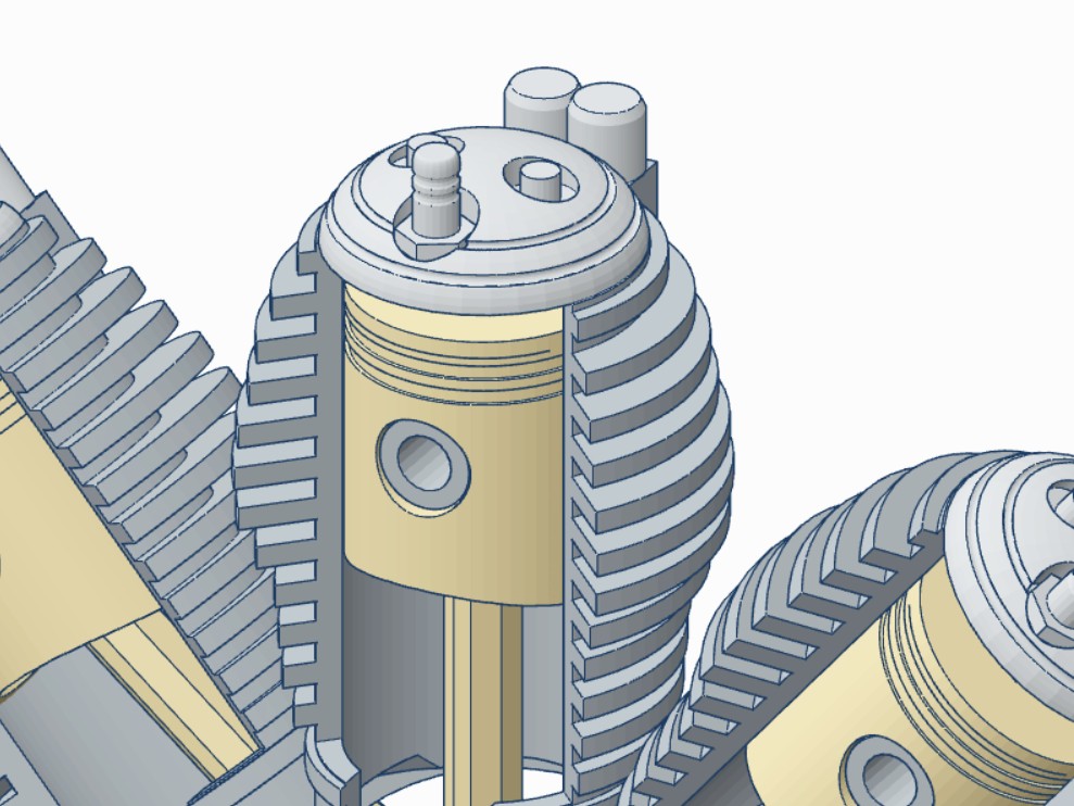 9 Cylinder Radial Engine by Bootjevaarder | Download free STL model ...
