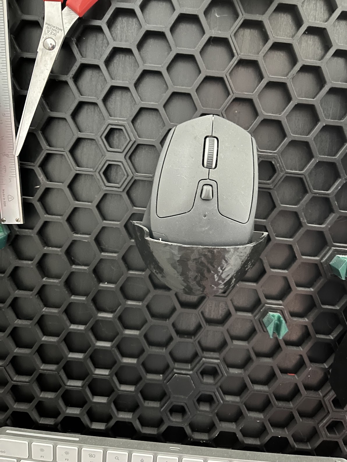 PC mouse holder for Honeycomb storage wall (Logitech M720 Triathlon) by ...