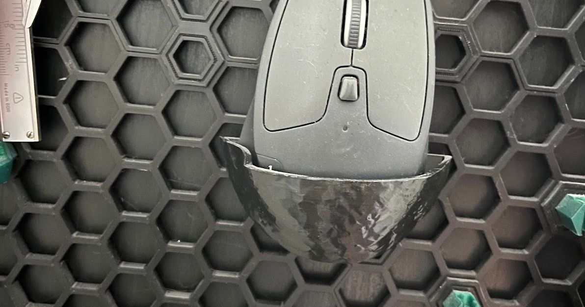 PC mouse holder for Honeycomb storage wall (Logitech M720 Triathlon) by ...