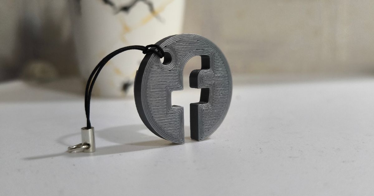 Facebook Keychain/Bag Charm by Suren | Download free STL model ...