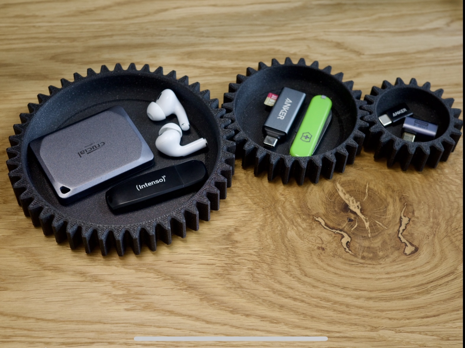 Desk Trays - Spinning Gears Design by s.e.b. | Download free STL model ...