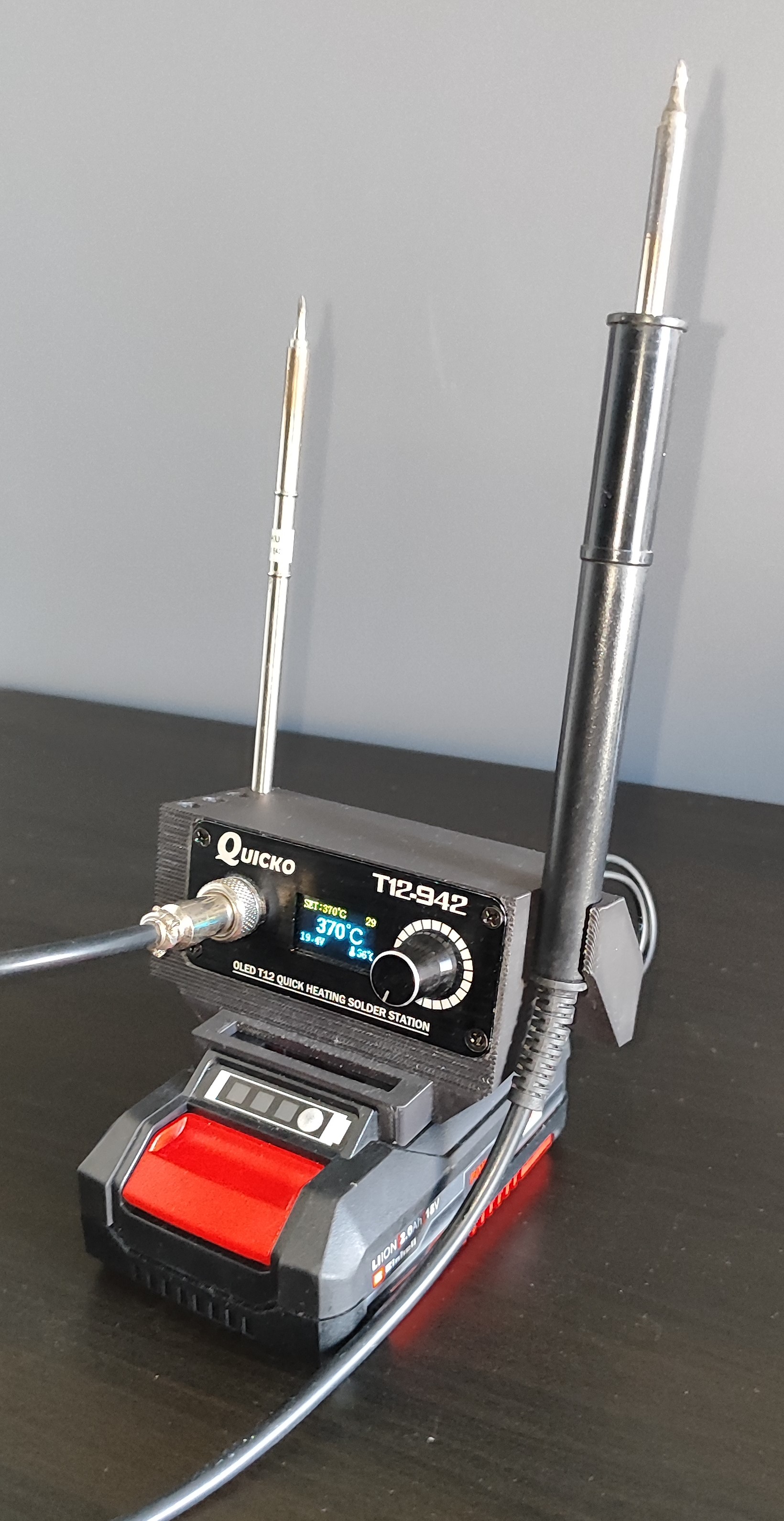 Battery Adapter Einhell Power X-Change Quicko T12 portable soldering ...