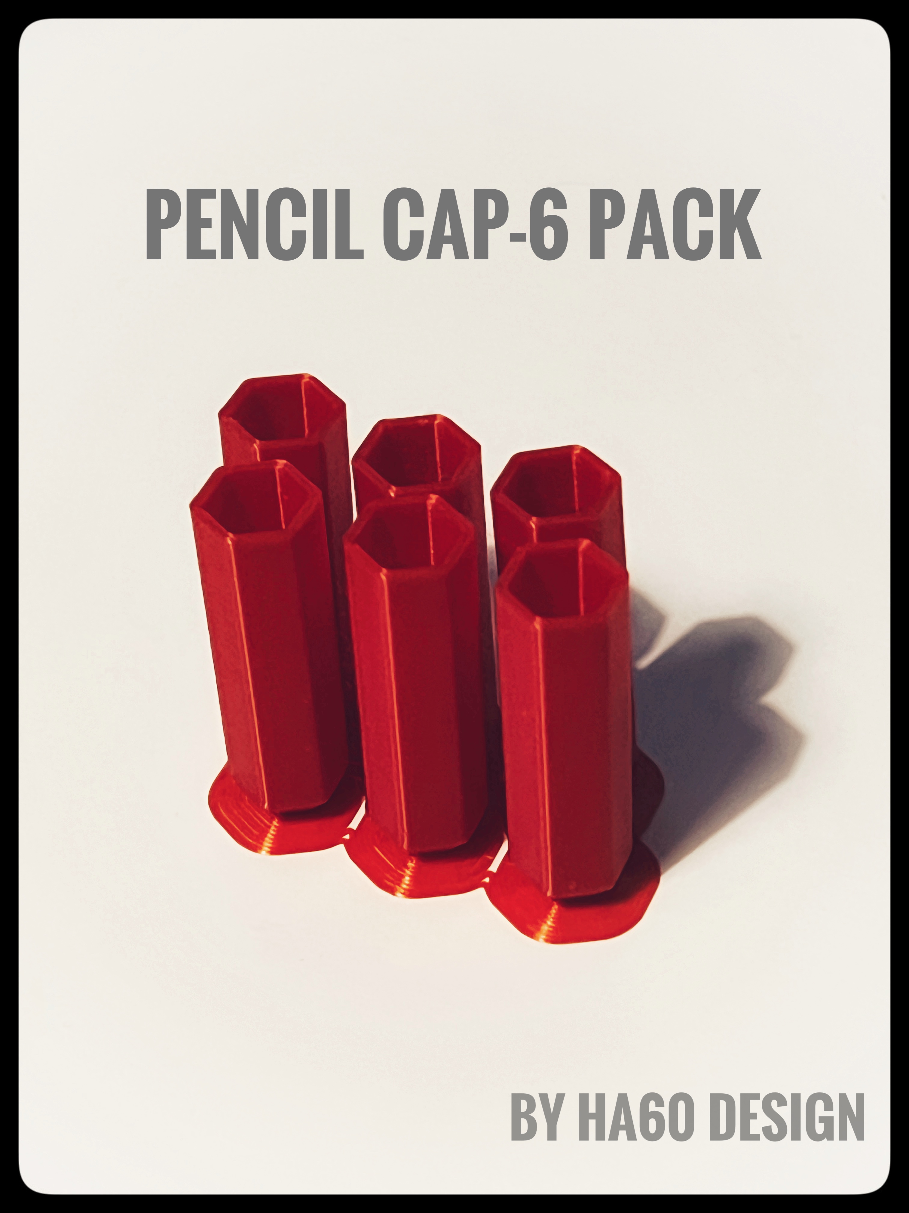 HB Pencil Cap Covers by HA60_Design | Download free STL model ...