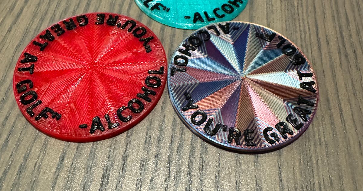 Golf Ball Marker by Jerrodbug | Download free STL model | Printables.com