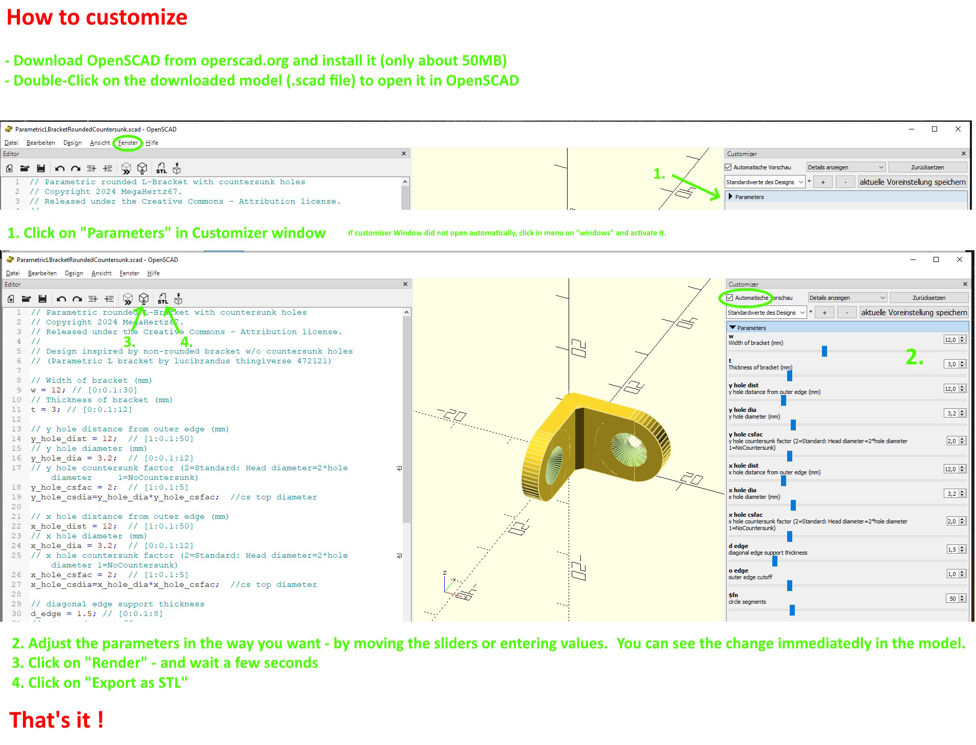 Get nuts! Try magic screw! Customizeable OpenSCAD by MegaHertz67 | Download free STL model ...