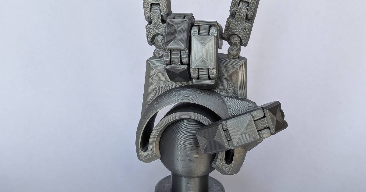 Dummy13 500% posable articulated robot hand print-in-place with stand by Vasichkin | Download ...