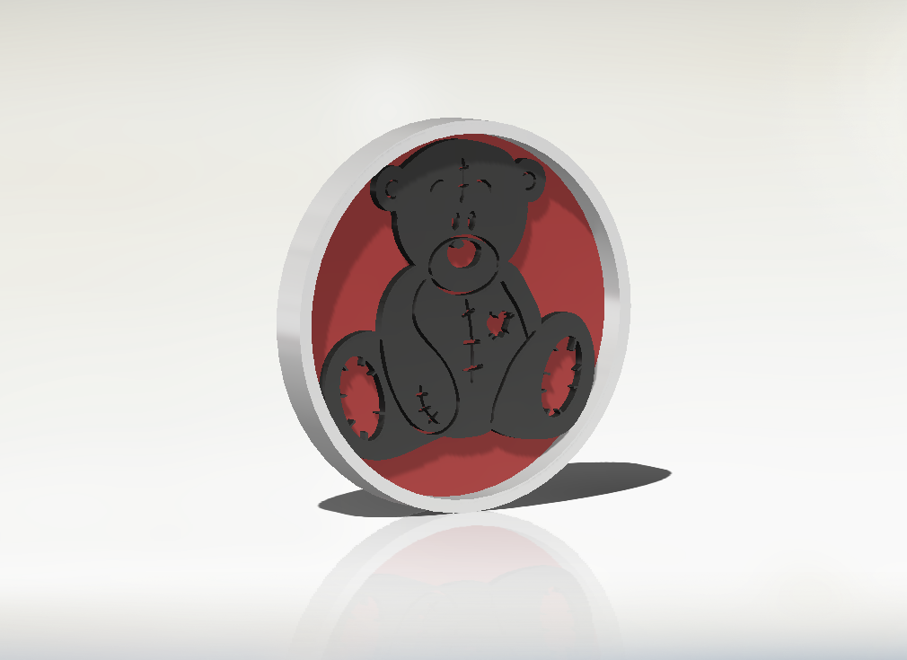 A single-cup coaster with teddy bear by yurfeus | Download free STL ...