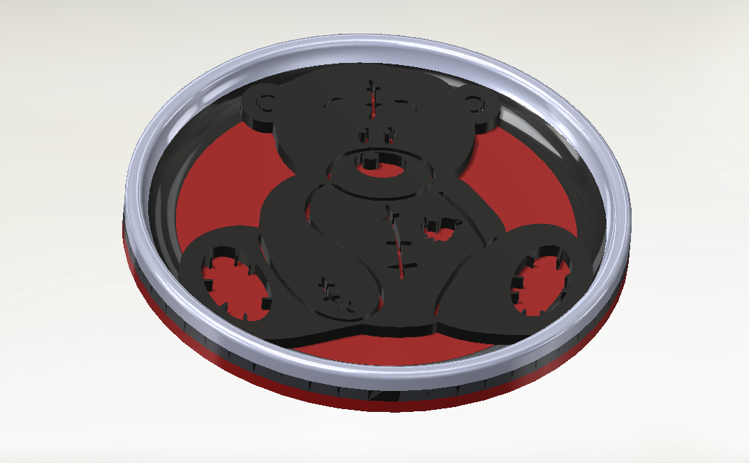 A single-cup coaster with teddy bear by yurfeus | Download free STL ...