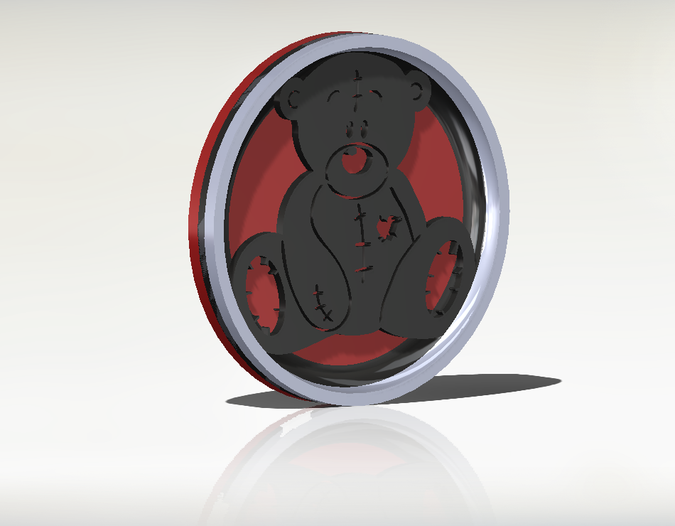 A single-cup coaster with teddy bear by yurfeus | Download free STL ...