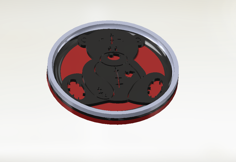 A single-cup coaster with teddy bear by yurfeus | Download free STL ...