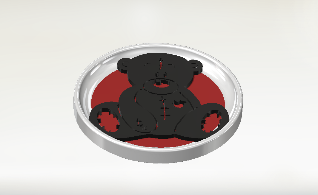 A single-cup coaster with teddy bear by yurfeus | Download free STL ...