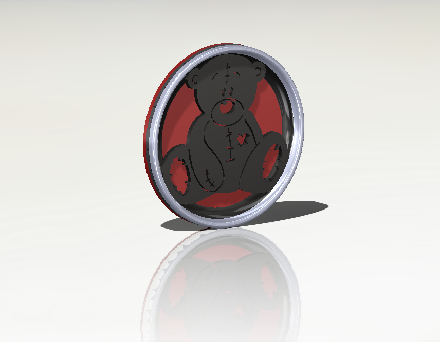 A single-cup coaster with teddy bear by yurfeus | Download free STL ...