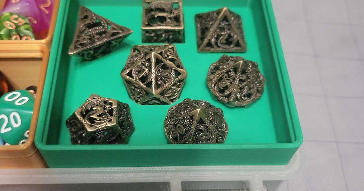 Oversized Dice Holder Gridfinity by Blueshirt | Download free STL model ...