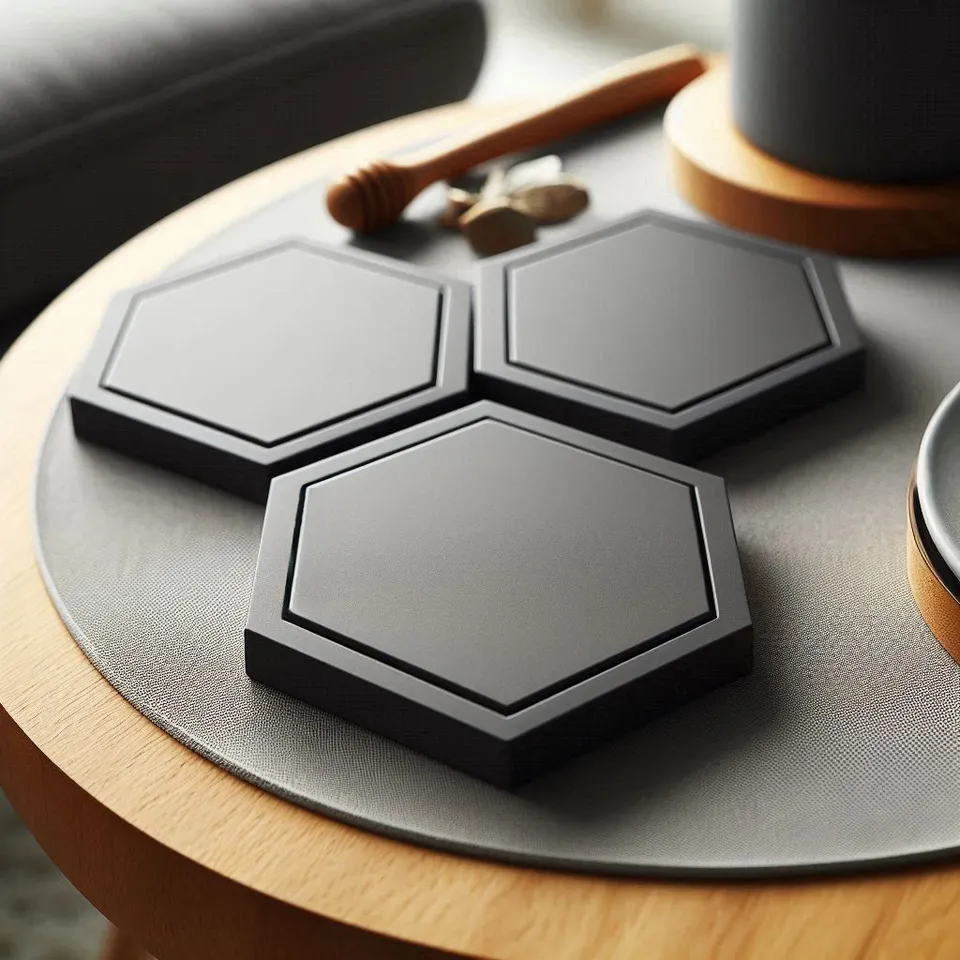 Hexagonal Design Coaster by Deltaprints | Download free STL model ...