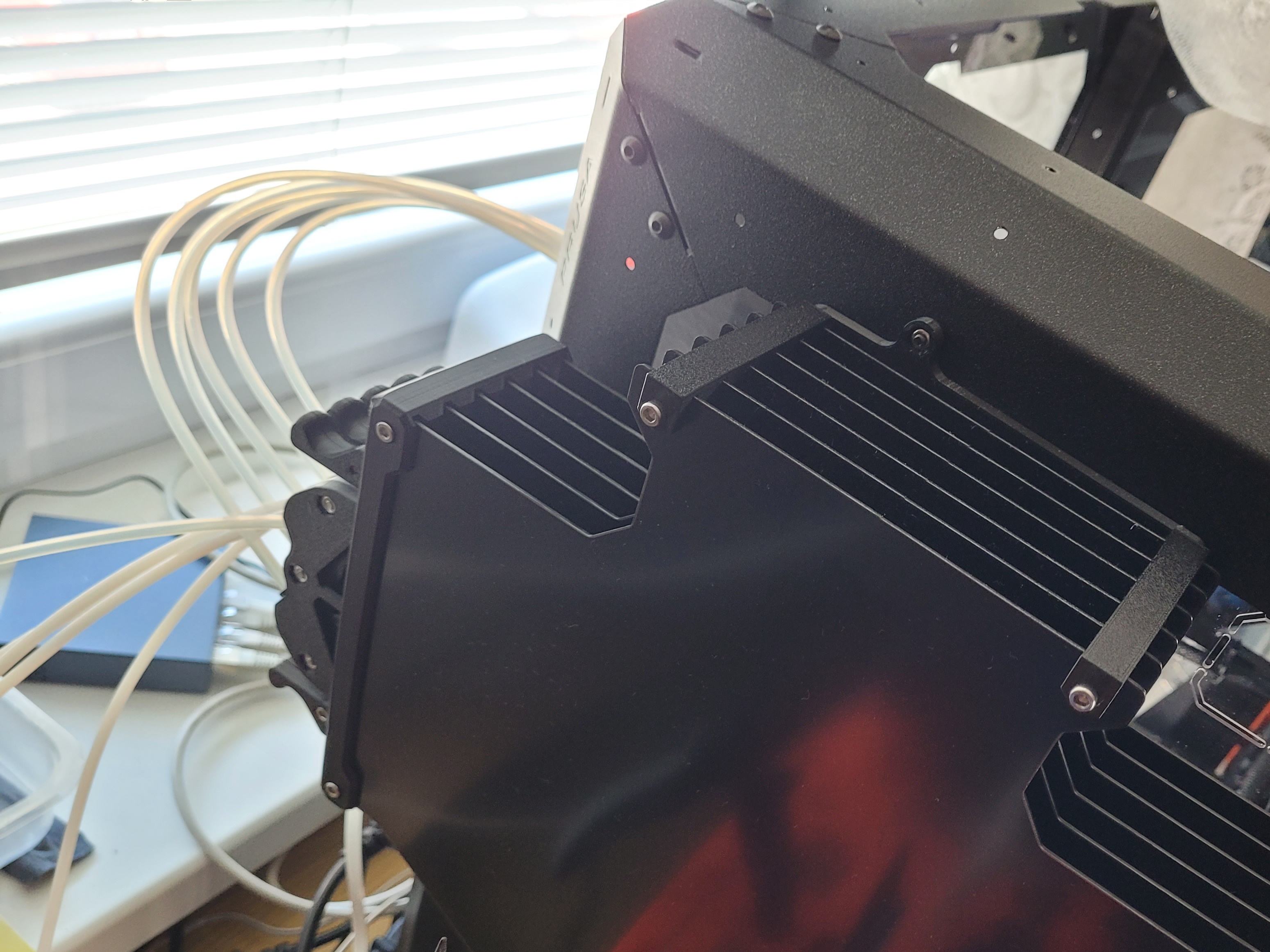 Prusa Enclosure Hex Hole Cover with PTFE tubes pass through by Petour ...