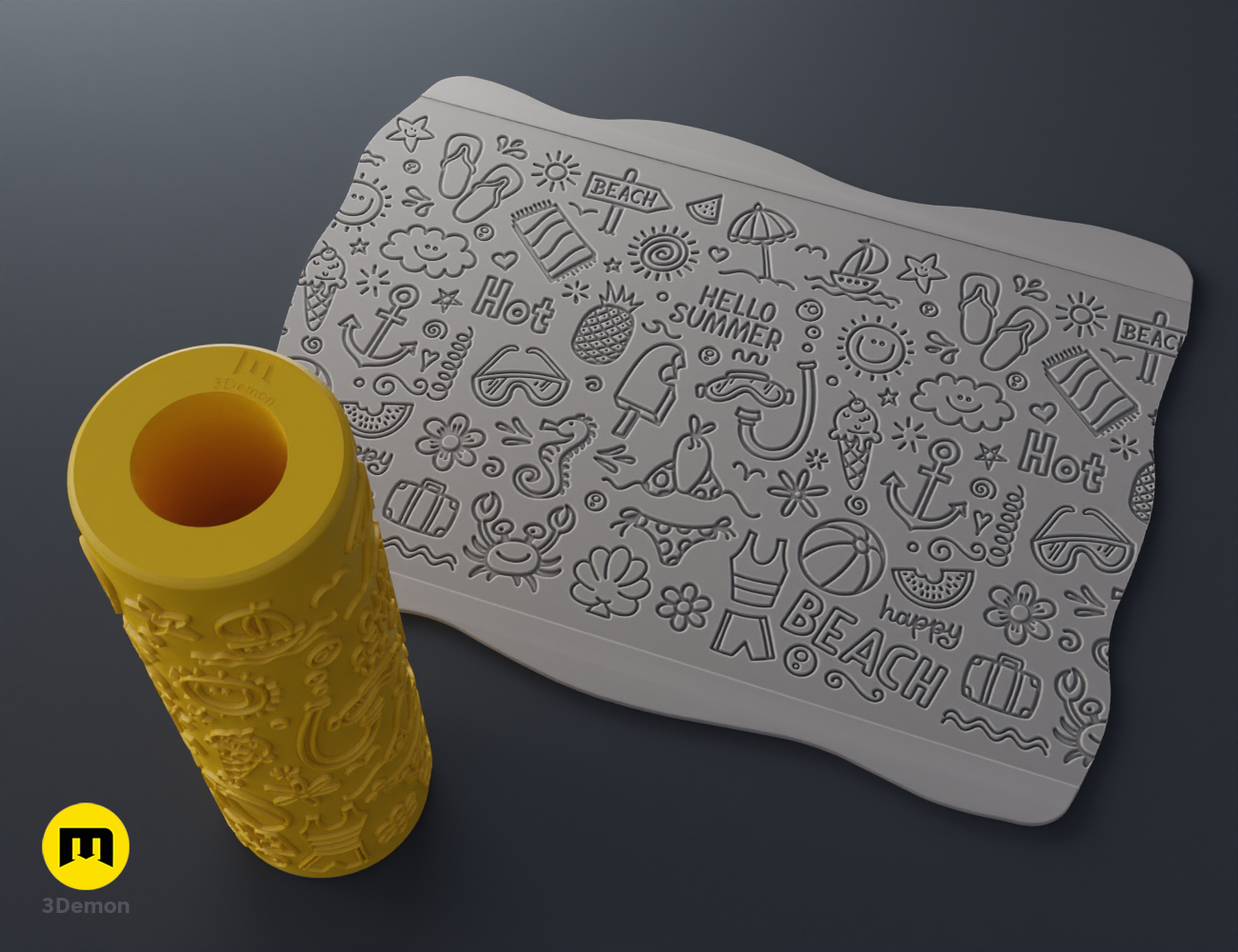 Summer Texture Rollers by 3Demon's Texture Rollers | Download free STL ...