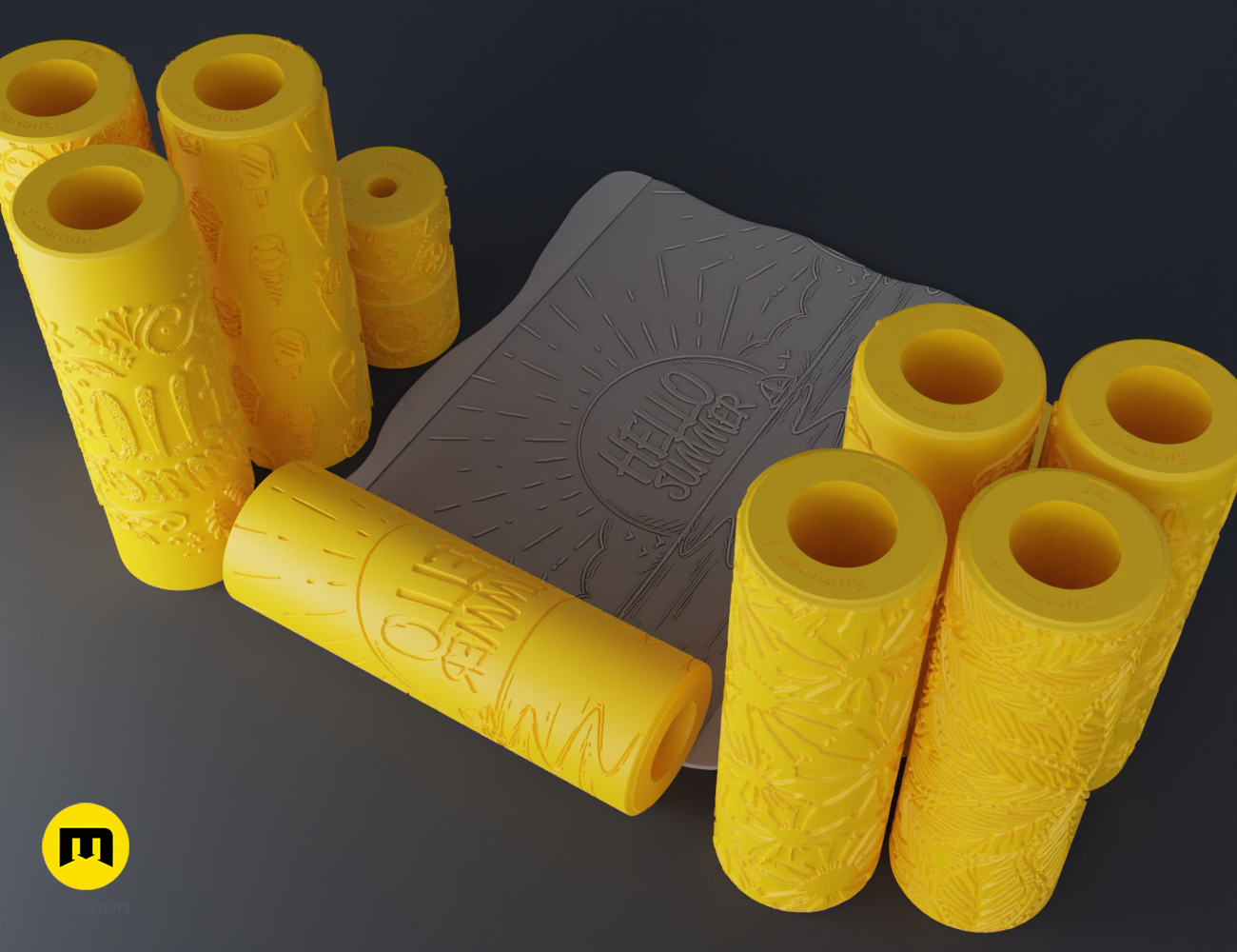 Summer Texture Rollers by 3Demon's Texture Rollers | Download free STL ...